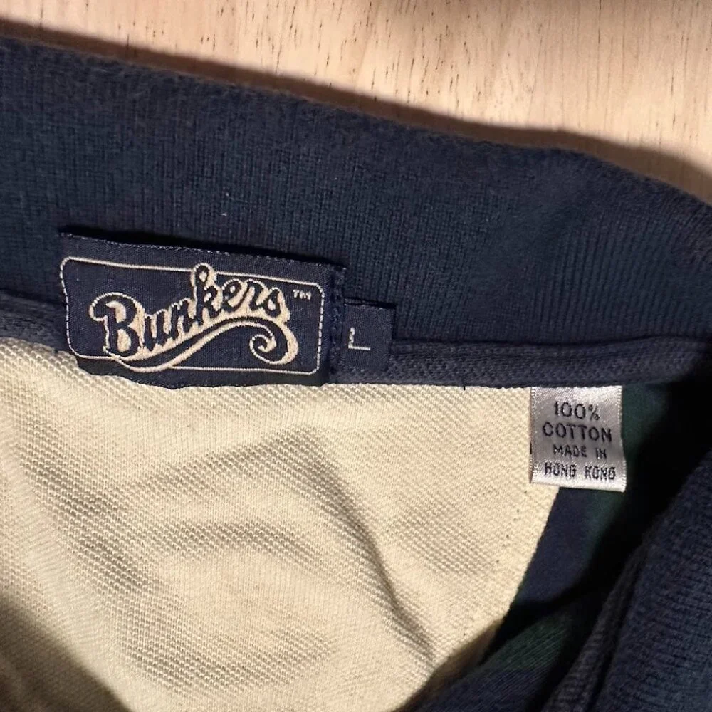 Vintage | Shirts | Vintage Bunkers Rugby Style Cotton Polo Stripes ...